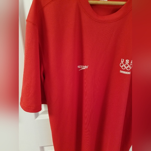 Speedo | Shirts | Speedo Mens Usa Olympics Swimming Performance Red ...